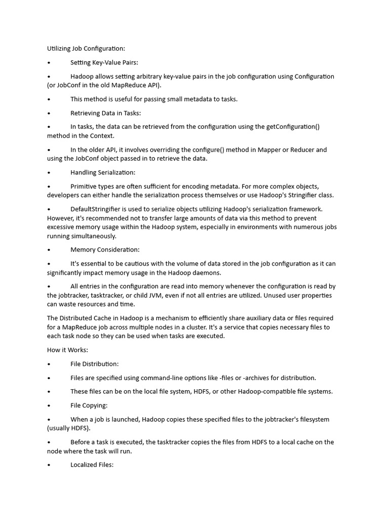 Utilizing Job Configuration Pdf Apache Hadoop Computer File