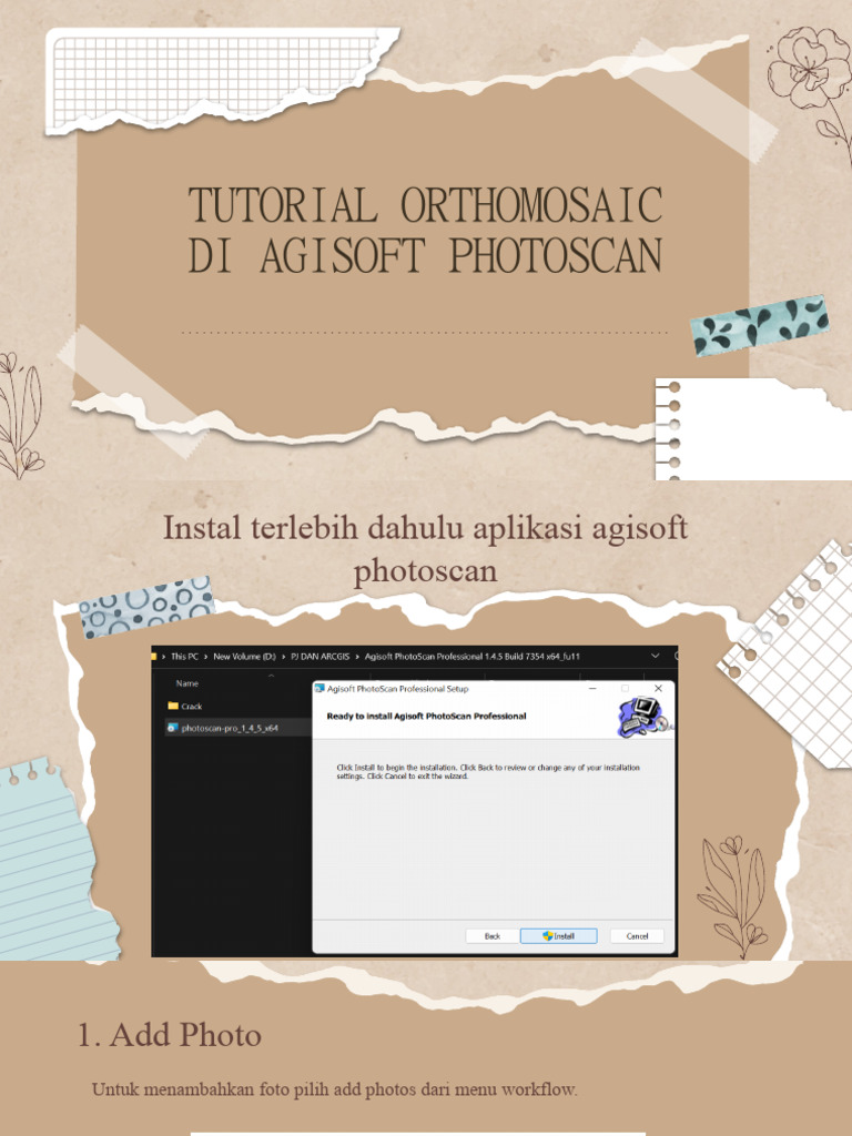 Tutorial Orthomosaic Agisoft (Alisa Kayla) | PDF