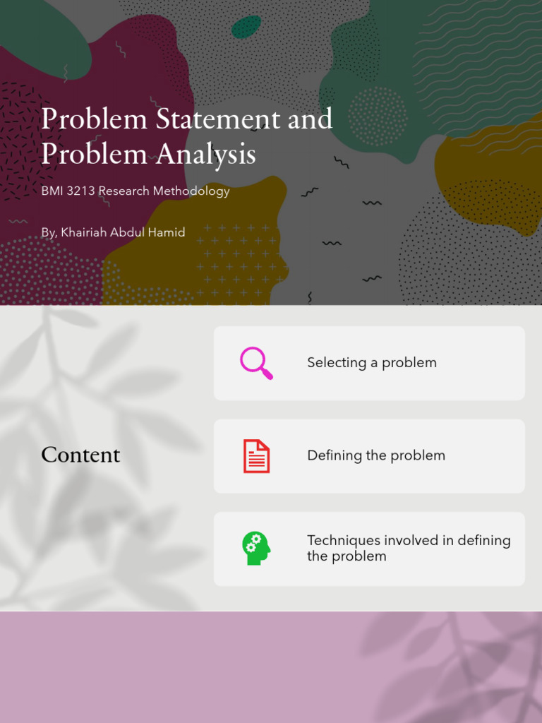 Crafting Effective Problem Statements | PDF | Career & Growth
