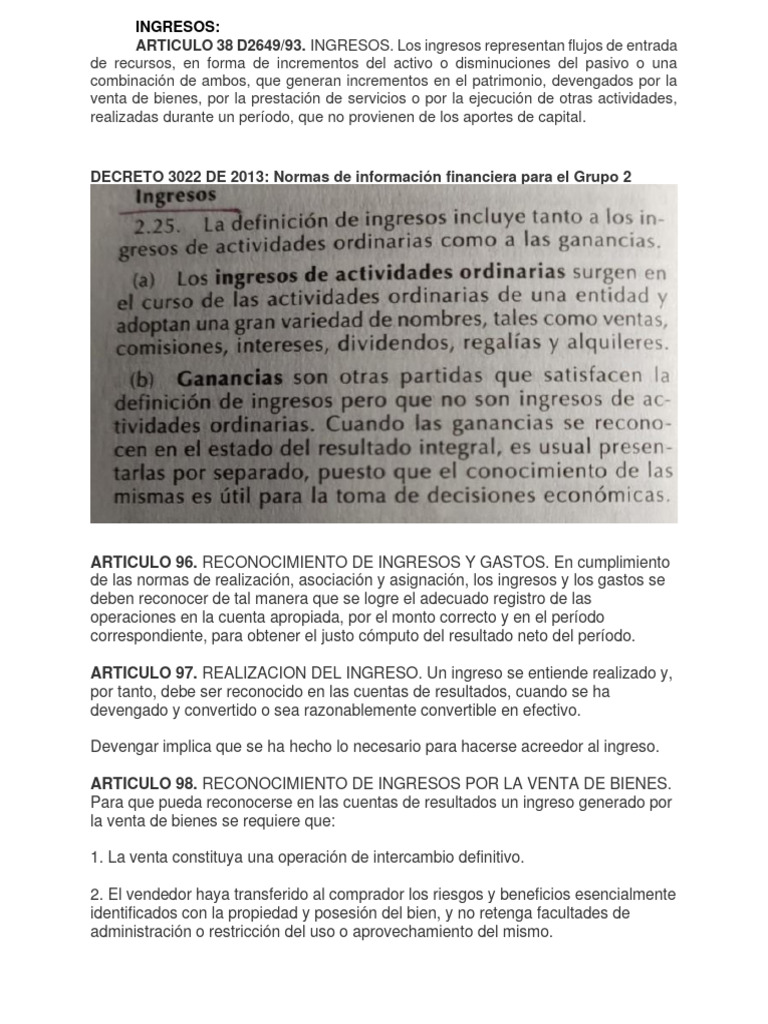 Ingresos, Gastos, Costos | PDF