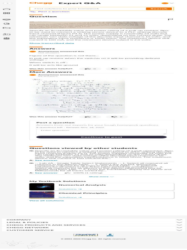 Specify An Acceptable Value and Power Rating of A ... | PDF | Teaching ...