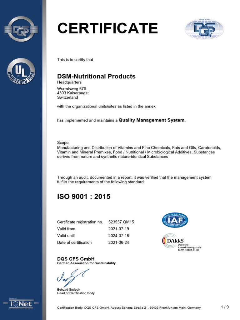 DNP ISO 9001 - 2015QNe - 2021-2024 | PDF | Nutrition | Diet & Nutrition