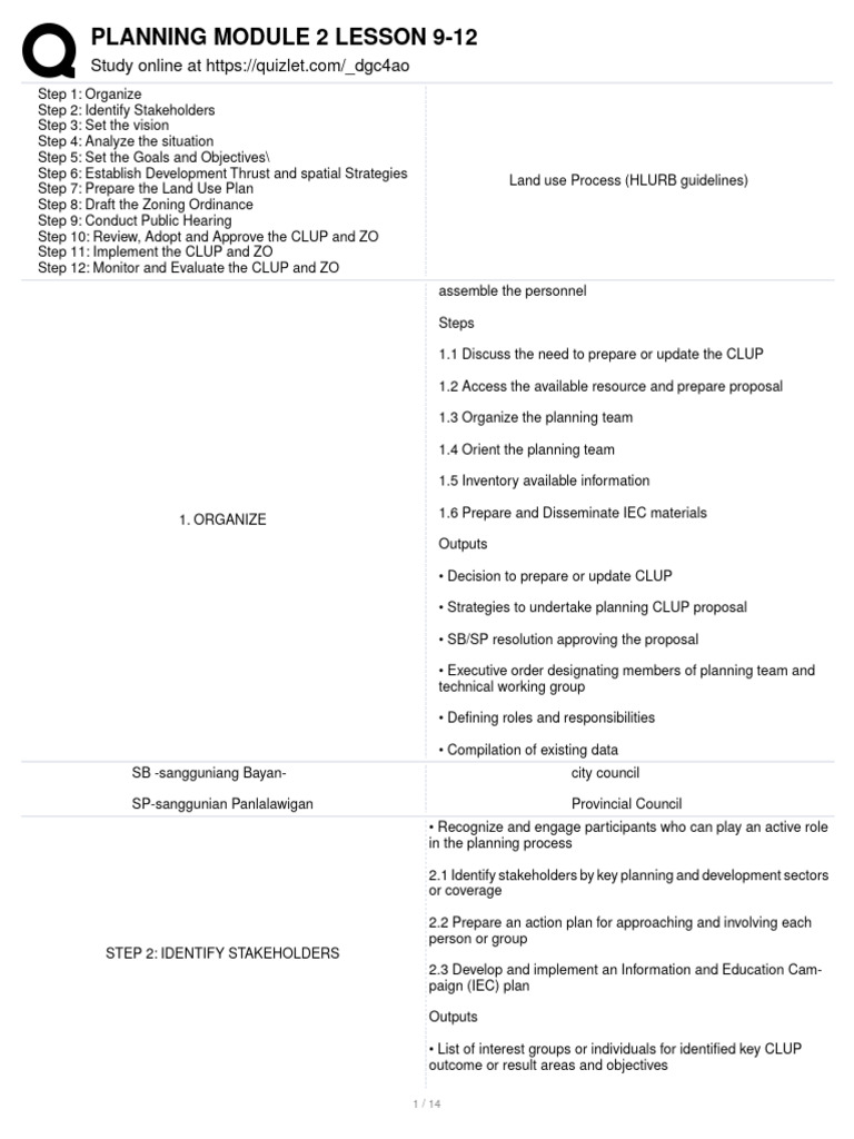 Planning 3 Module 2 Lesson 9-12 | PDF