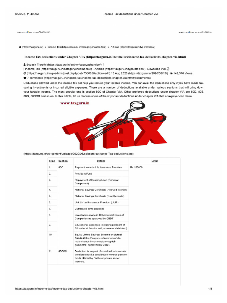 Deduction Chapter Via | PDF