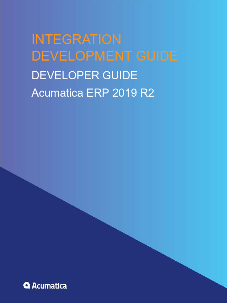 AcumaticaERP IntegrationDevelopmentGuide | PDF | Uniform Resource Identifier | Transport Layer ...