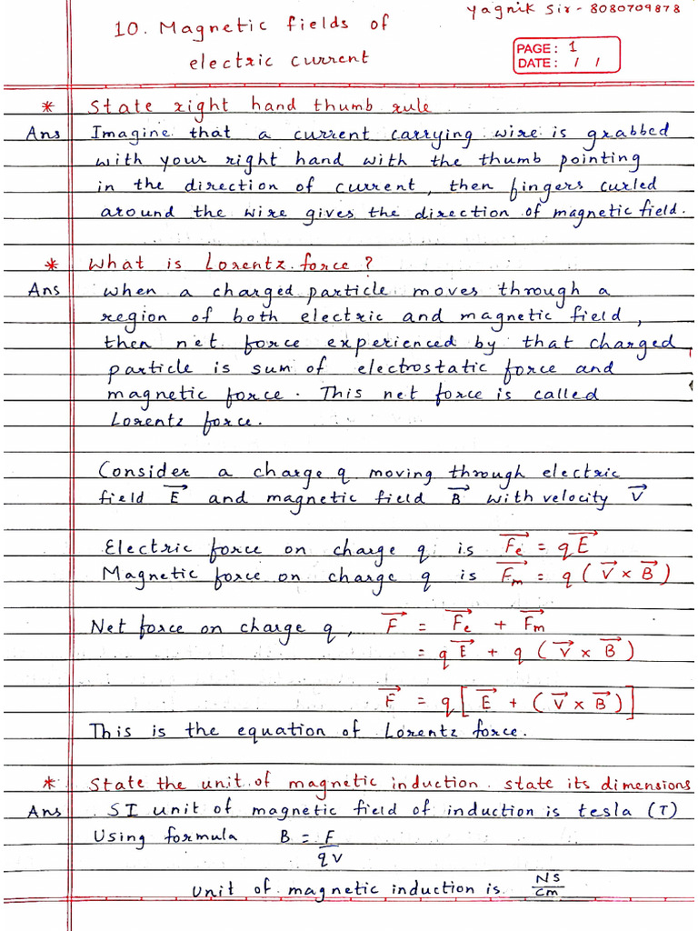 Magnetic Fields of Electric Current | PDF