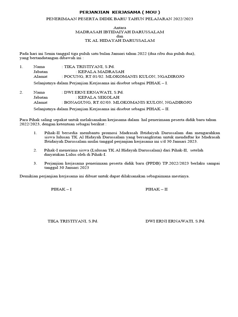 Mou Mi DRS - TK Darussalam | PDF