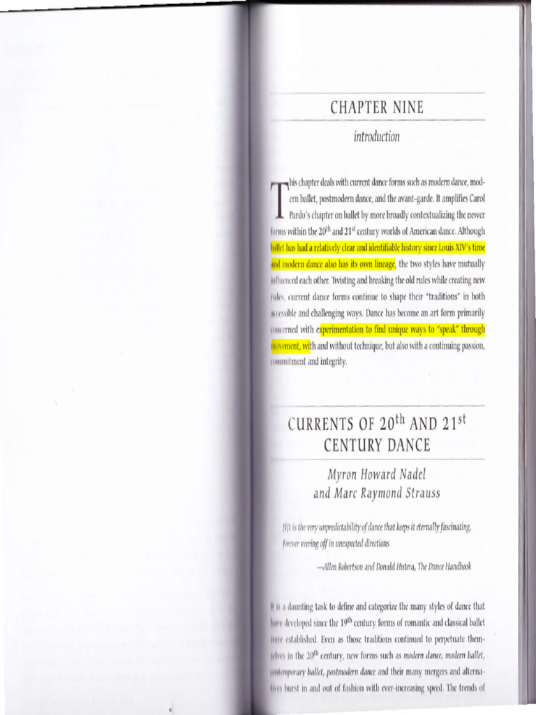 Dance Exp CH 9 | PDF