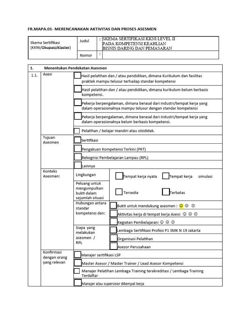 FR - MAPA 01. Merencanakan Aktivitas Dan Proses | PDF