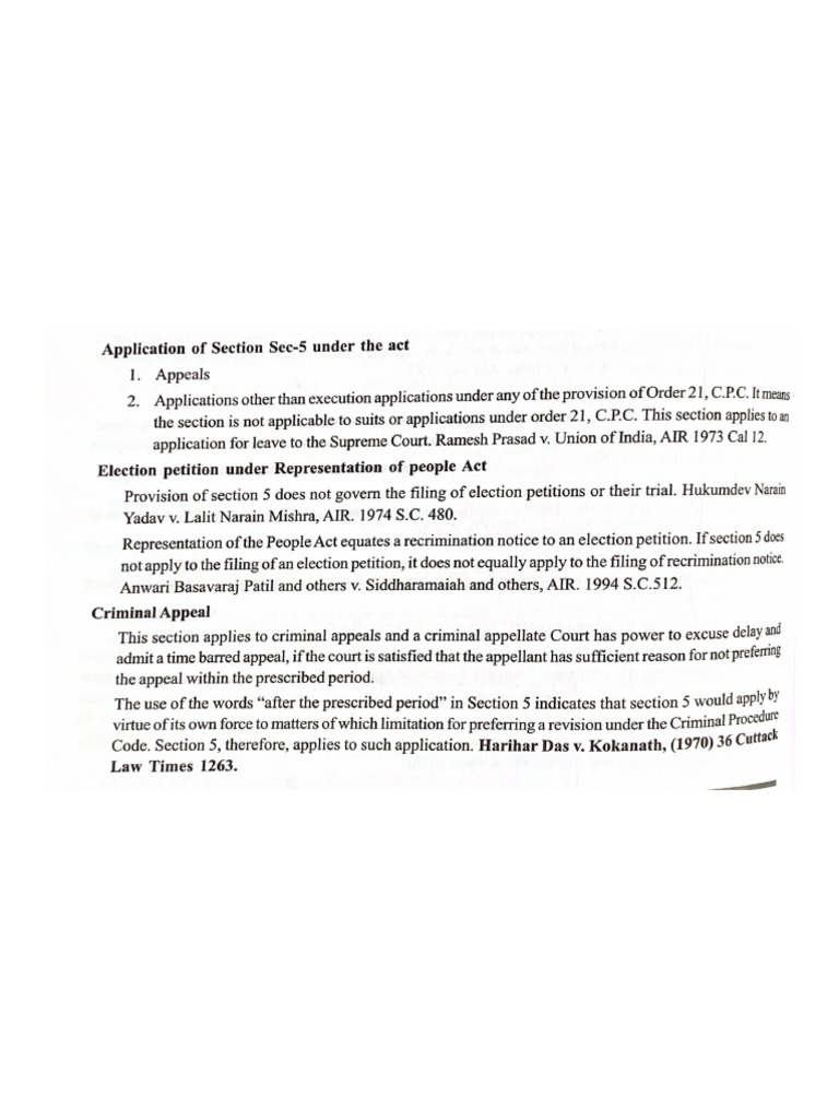 Application of Section Sec-5 Under the Act | PDF