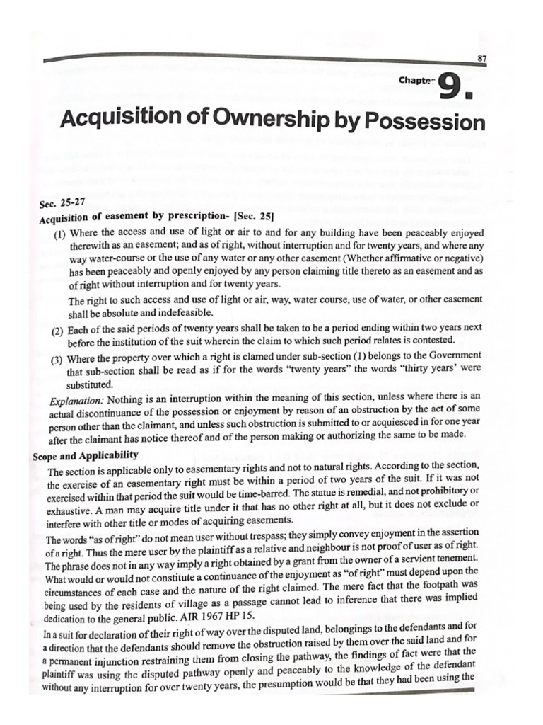 Acquisition of Ownership by Possession | PDF