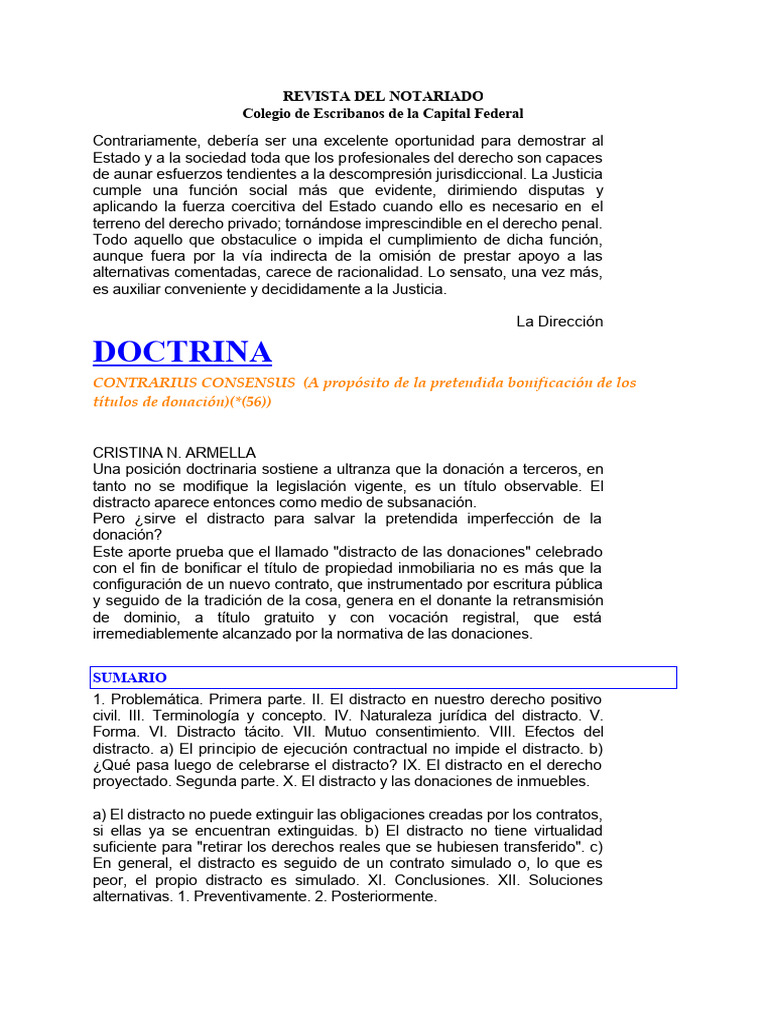 Distracto y Donaciones: Análisis Jurídico | PDF