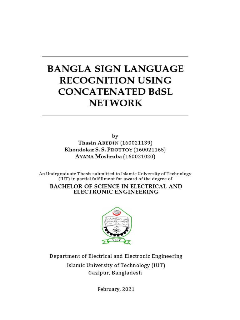 Bangla Sign Language Recognition Using Concatenated Bdsl Network Pdf 