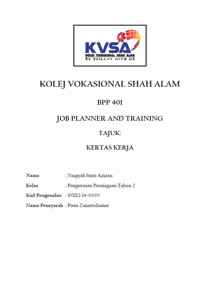 Contoh Kertas Kerja | PDF