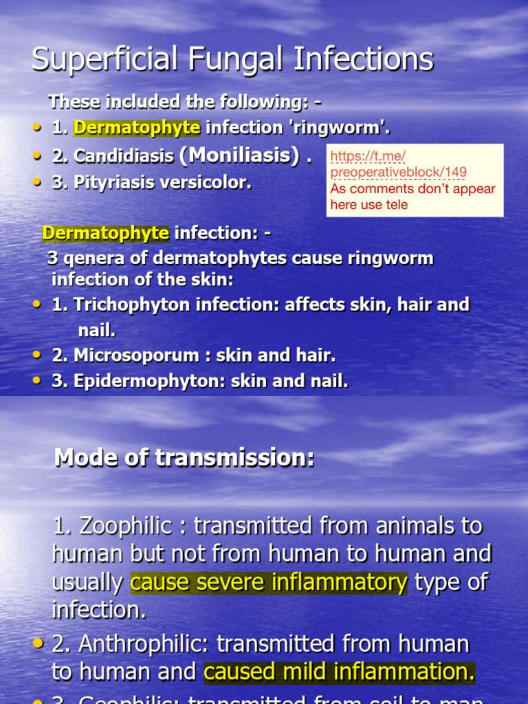 Fungal Skin Infections-5 Dermatology Notes | PDF