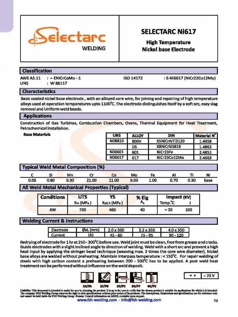 Nickel Welding Data Sheet | PDF