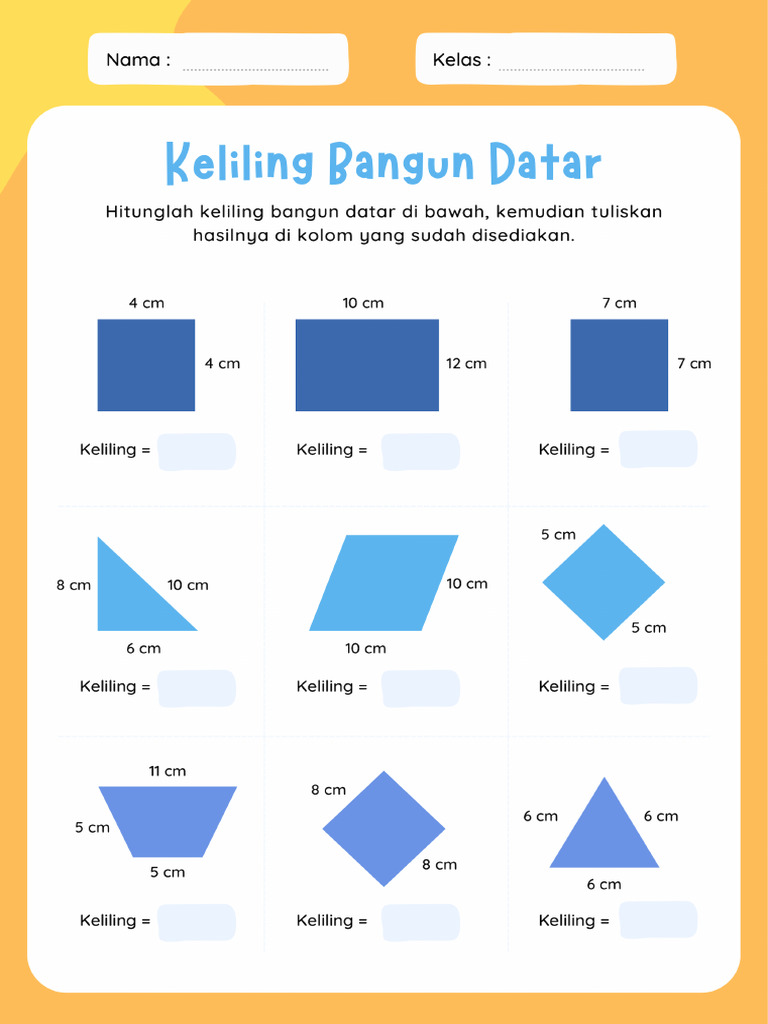 LATIHAN KELILING BANGUN DATAR | PDF