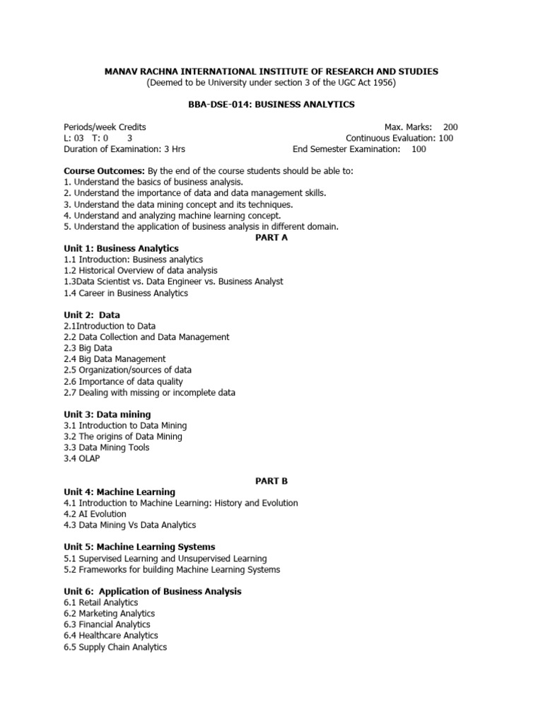 Business Analytics | PDF Business Analytics | PDF