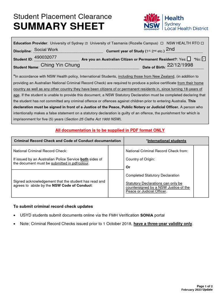 1 Student Summary Sheet 2022 | PDF | Vaccines | Public Health