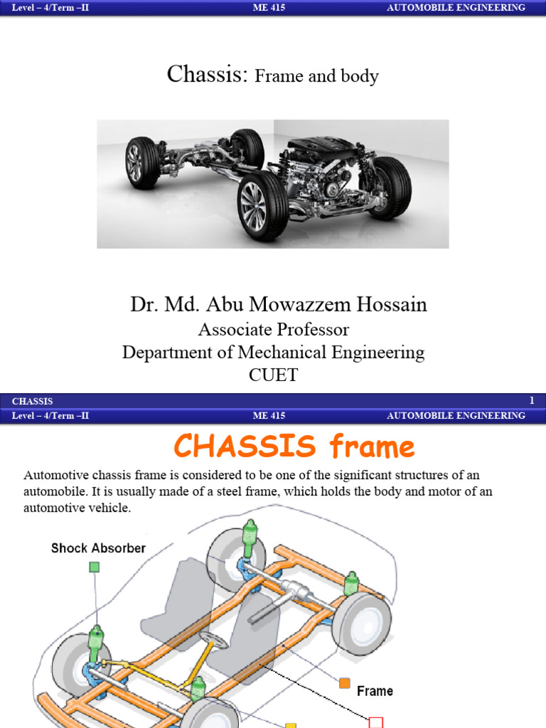 Auto Chassis Engineering Guide | PDF