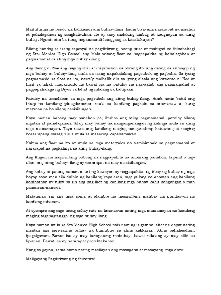 Script Buhay Ilang | PDF