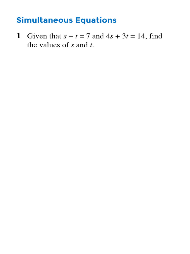 Grade 9 Simultaneous Equations Guide | PDF
