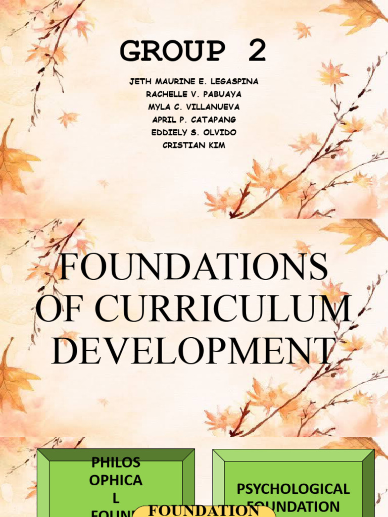 Foundations of Curriculum Development | PDF | Curriculum | Learning