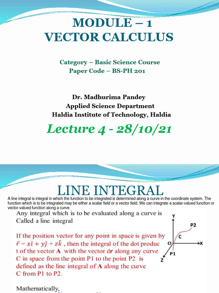 Line, Surface, and Volume Integrals | PDF