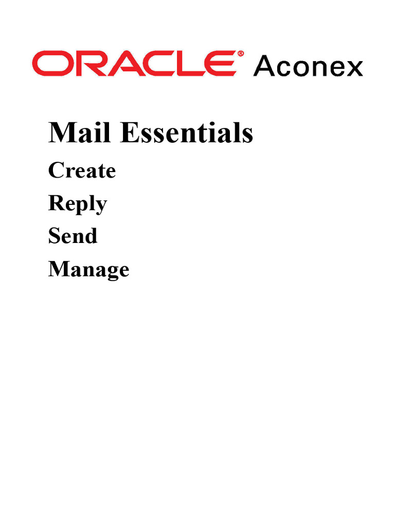 Aconex Mail Essential | PDF