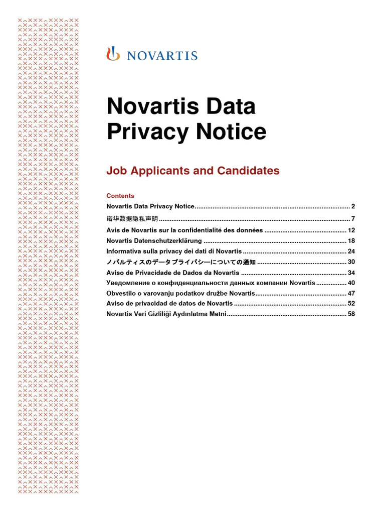 Novartis Candidate Data Privacy Policy | PDF Novartis Candidate Data Privacy Policy | PDF