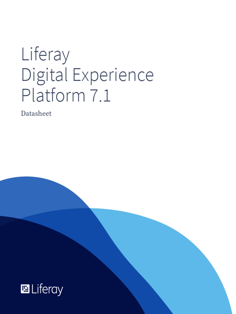 Liferay Dxp 7 1 Datasheet Pdf
