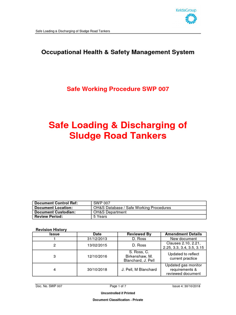 Safe Sludge Tanker Operations Guide | PDF