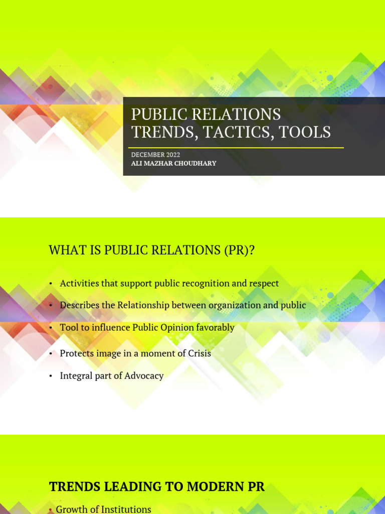 PR Trends Tactics | PDF