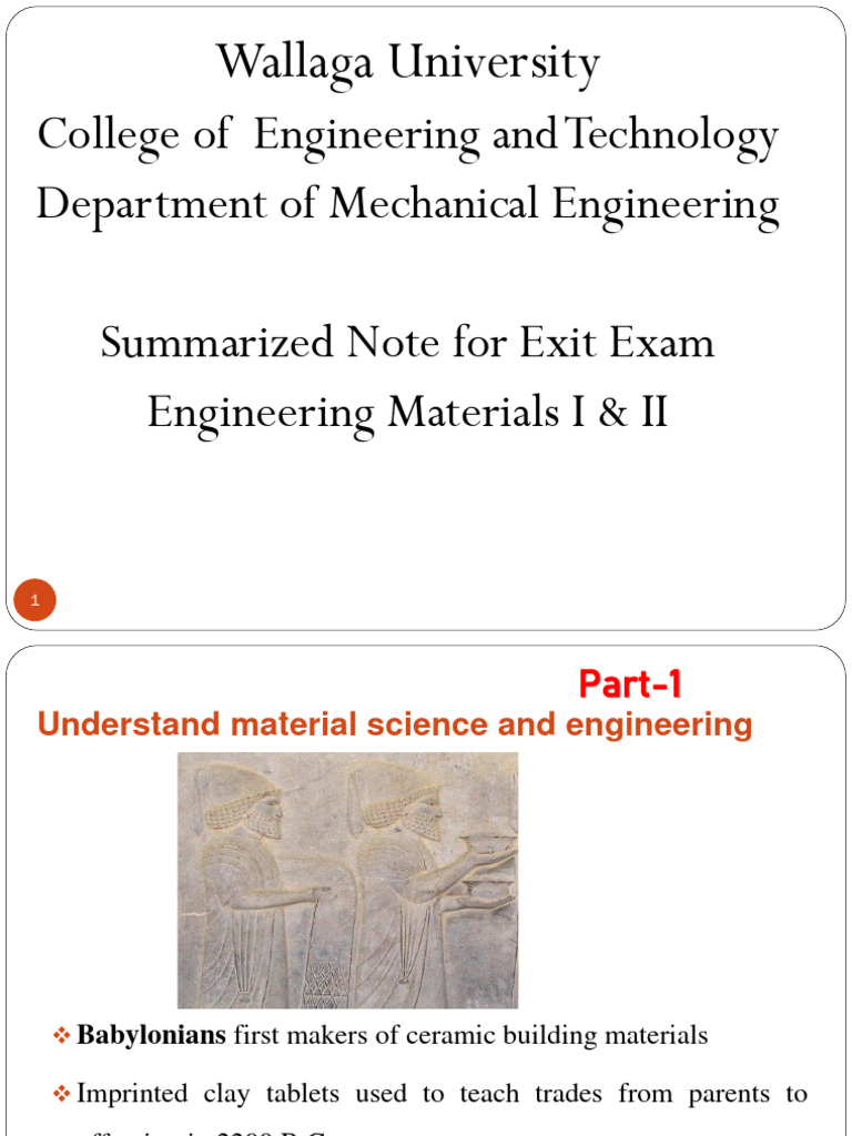 Engineering Materials I & II | PDF | Technology & Engineering