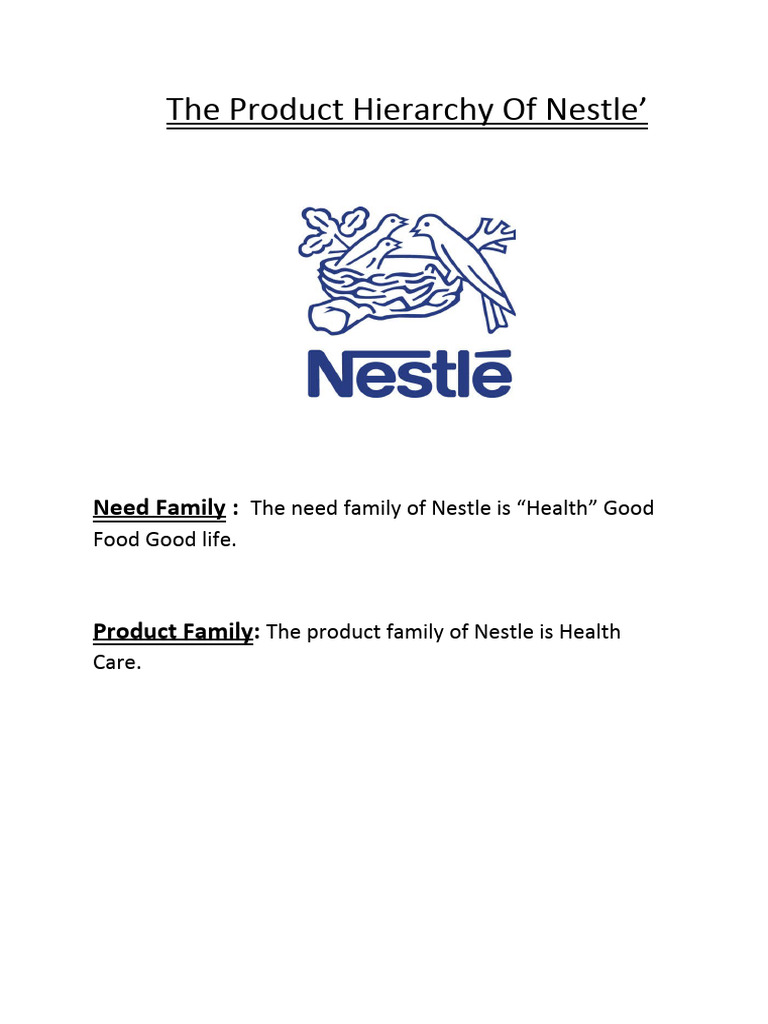 Nestlé Product Hierarchy Overview | PDF | Nestlé | Chocolate