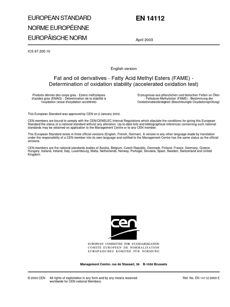 En 14112-2003 | PDF