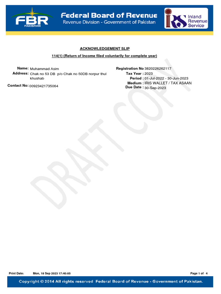 Declaration 3820226262117 | PDF | Taxes | Capital Gains Tax