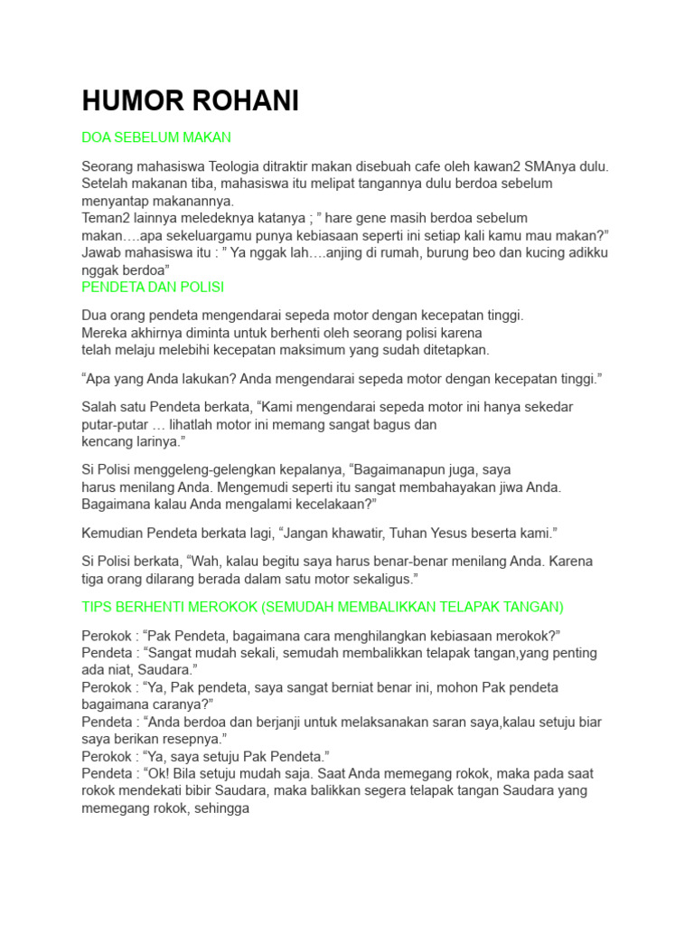 Humor Rohani | PDF