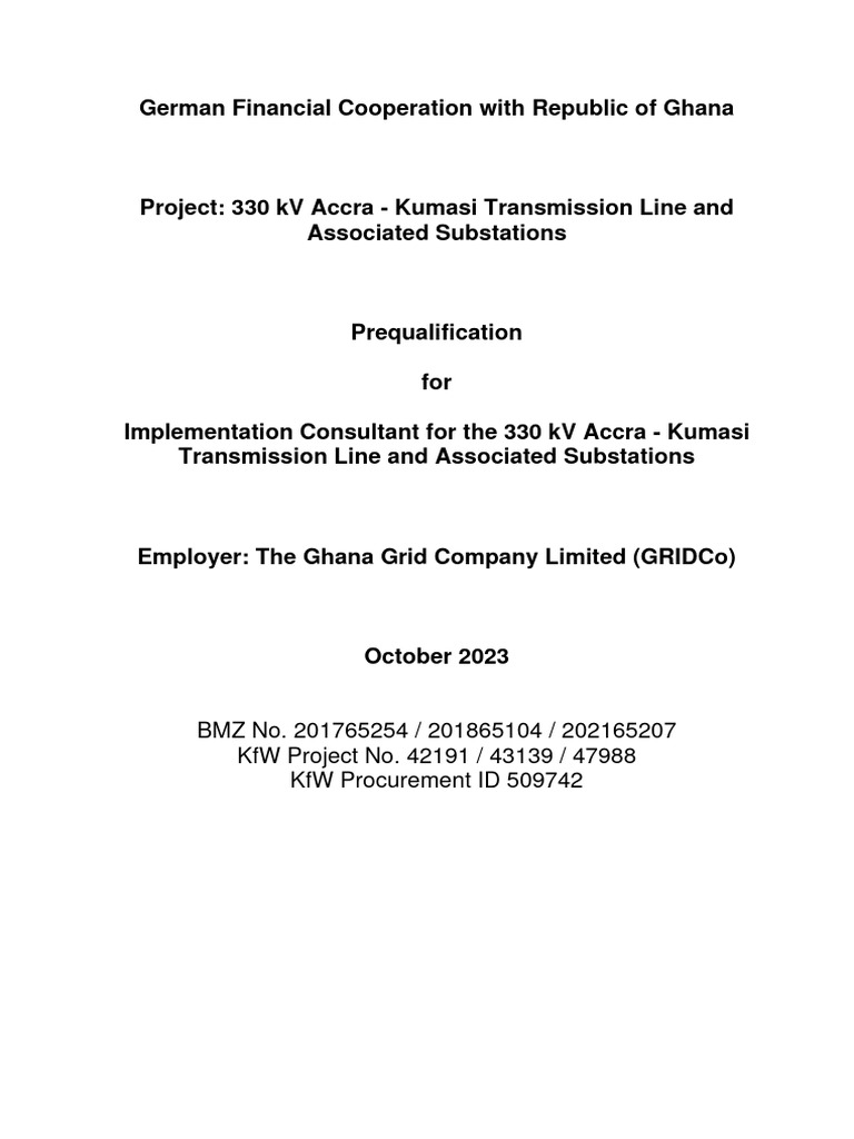 Prequalification Document PIC Accra Kumasi | PDF | Business