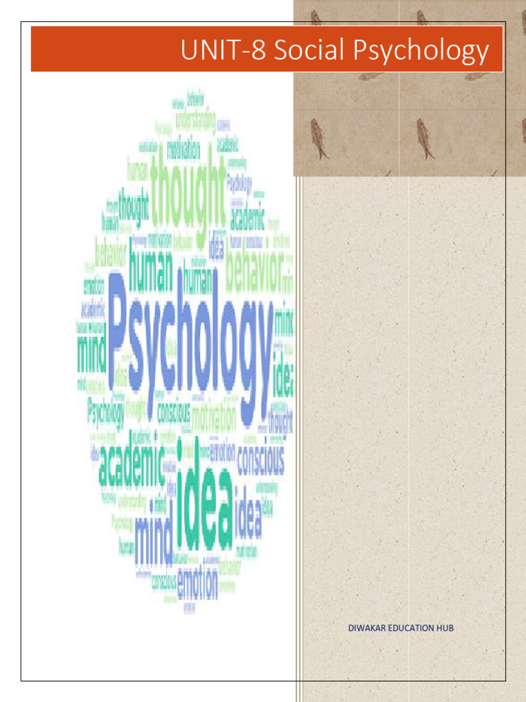 Unit-8 Social Psychology | PDF
