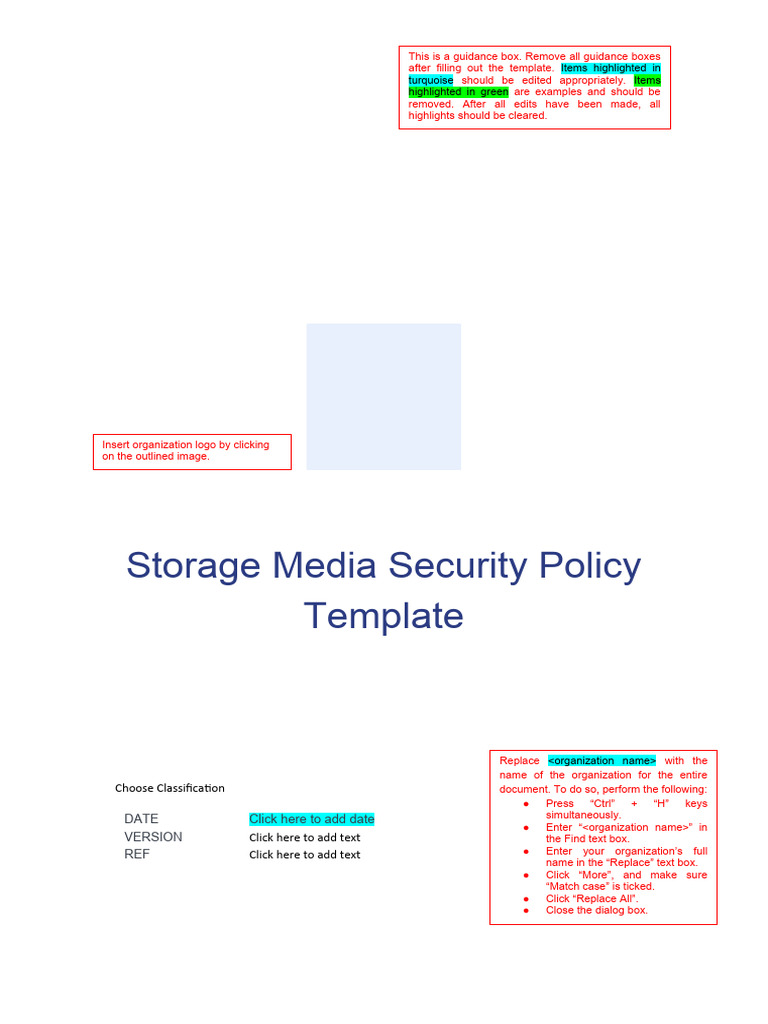 POLICY Storage Media Policy Template en | PDF