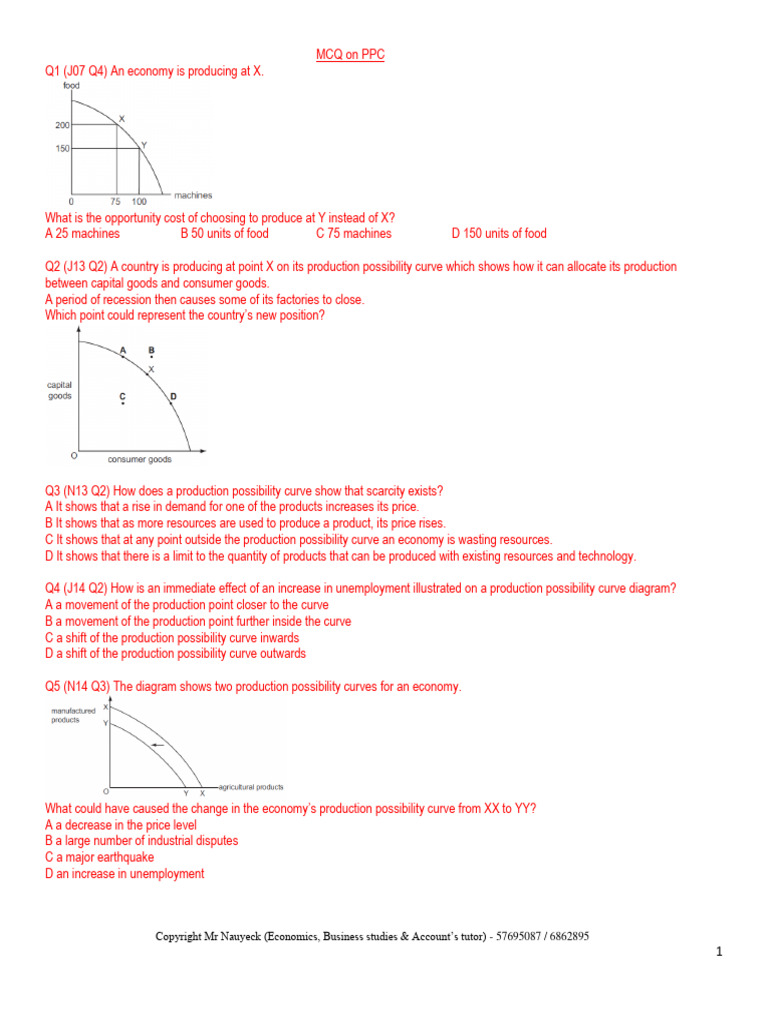 MCQ PPC Homework | PDF
