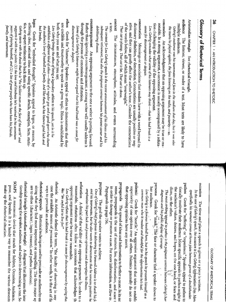 Glossary of Rhetorical Terms | PDF