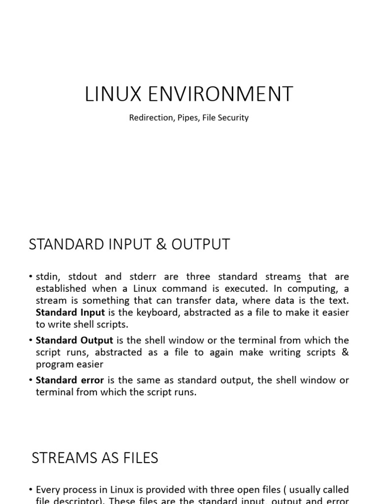 Le-7 Redirection, Pipes, Links | PDF | Computing | Software Engineering