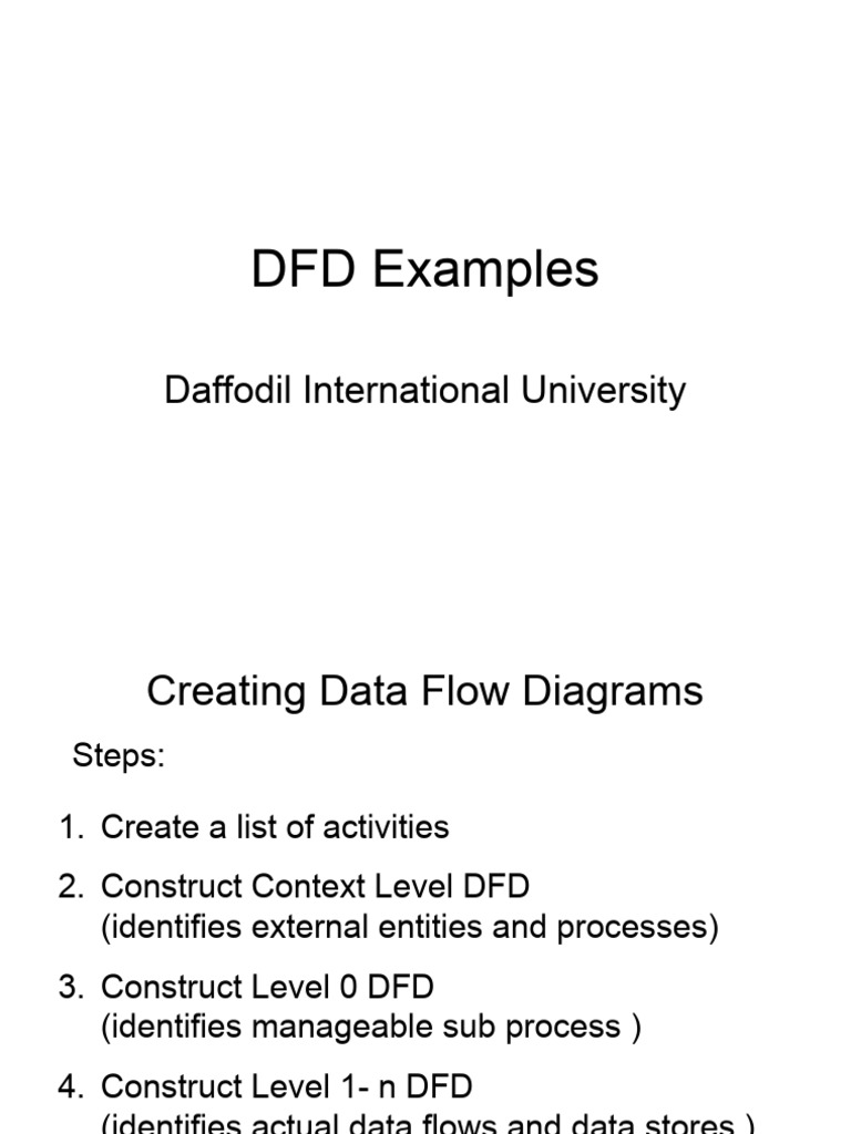 DFD Examples | PDF | Computing | Systems Science