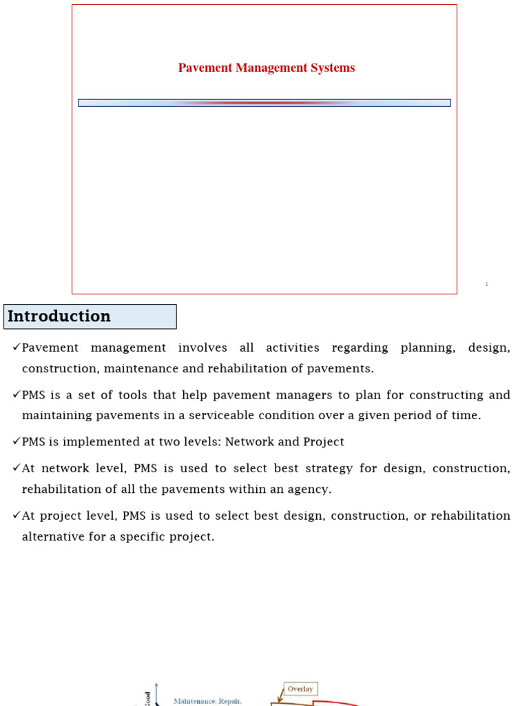 Lecture 13 Pavement Management Systems | PDF | Road | Road Surface