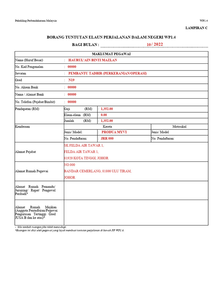 Format Tnt Contoh (3) | PDF