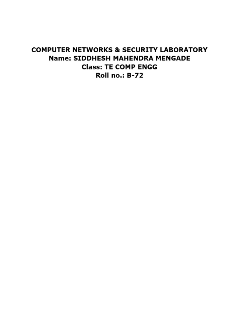 CNS Lab | PDF | Port (Computer Networking) | Internet