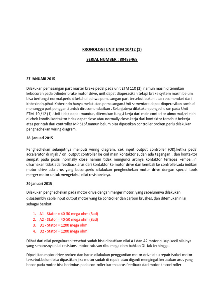 Masalah dan Perbaikan Motor Drive ETM | PDF
