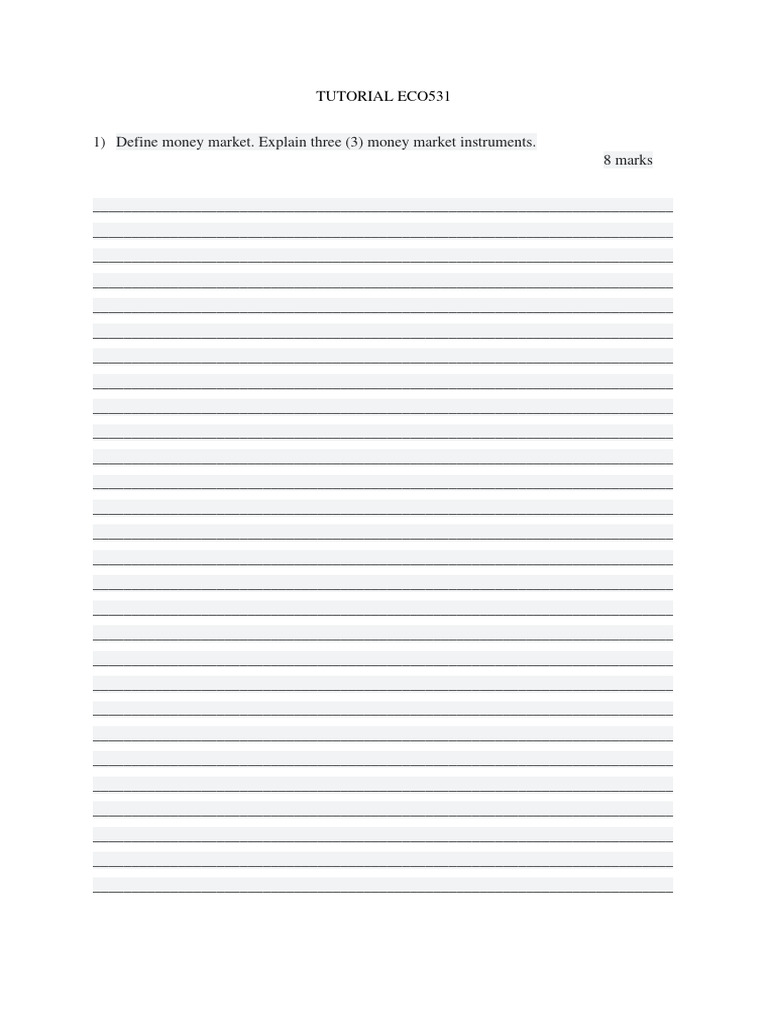 Tutorial Chapter 3 | PDF | Money | Political Economy